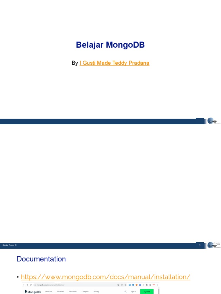 2022 - Belajar MongoDB | PDF