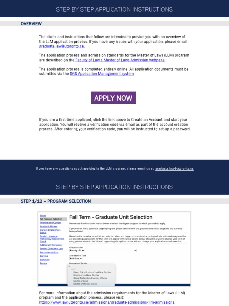 Application Instructions LLM Program | PDF | Test (Assessment ...