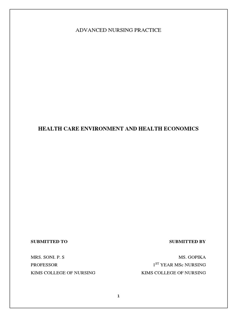 Health Care Economics Pdf Economics Microeconomics