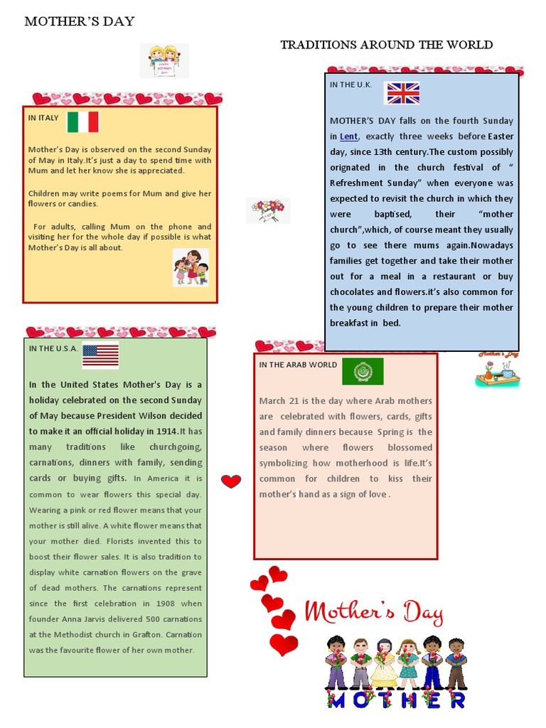 Mother's Day Traditions Worldwide | PDF | Observances
