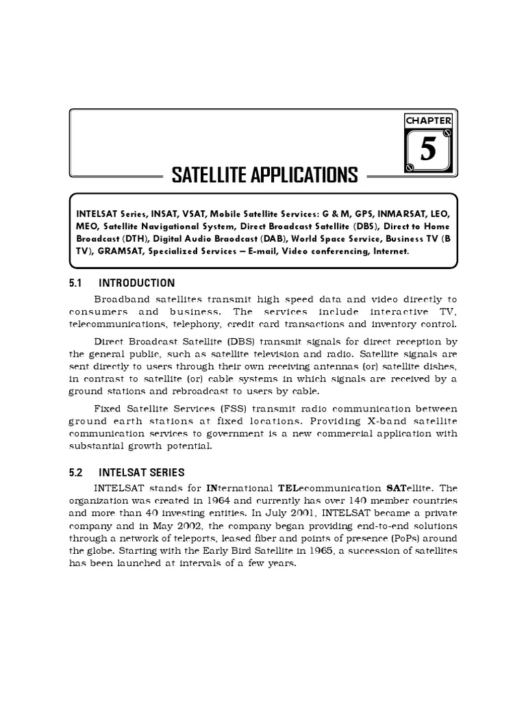 Unit-5 - Satellite Applications (Full Notes) | Download Free PDF ...