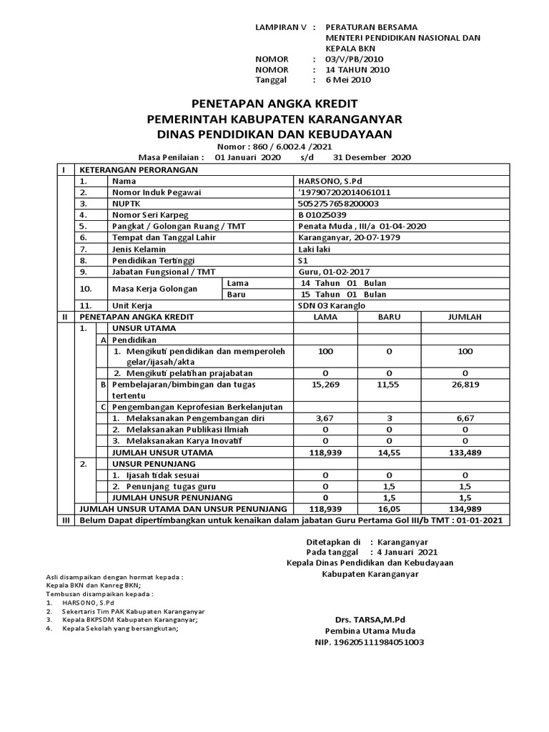 PAK Harsono, S.PD | PDF