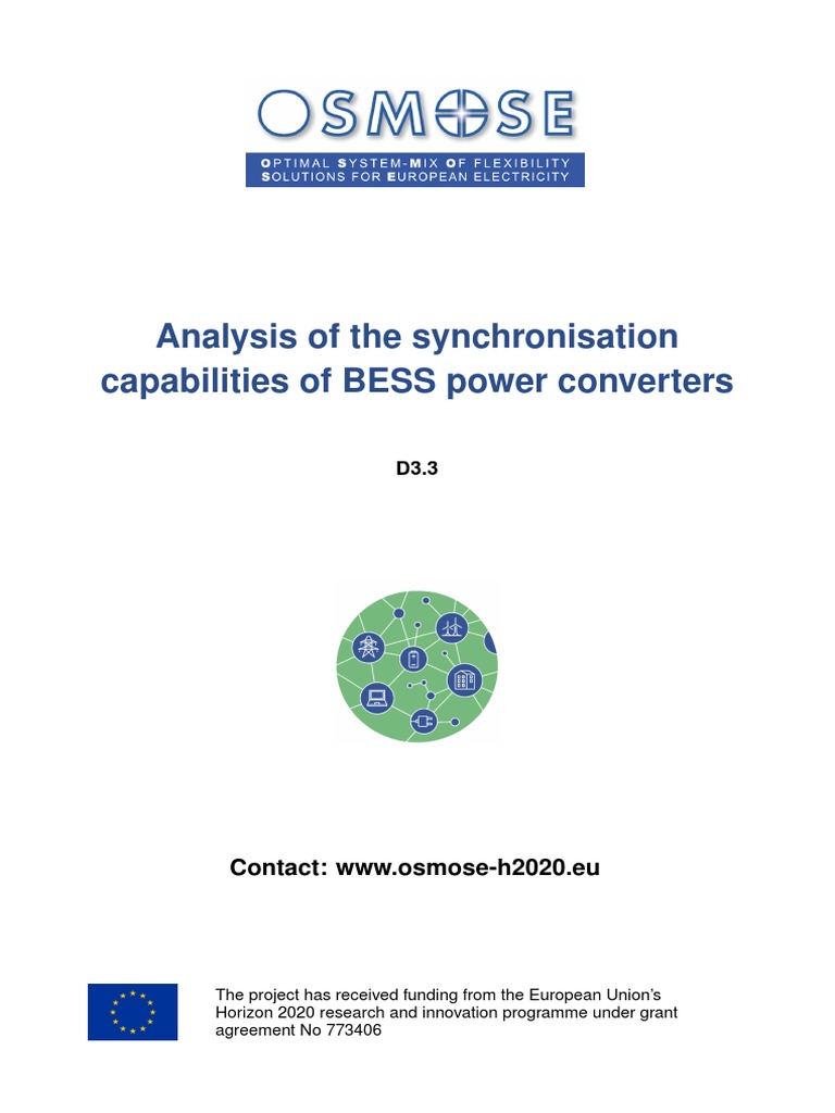 OSMOSE D3.3 Analysis of The Synchronisation Capabilities of BESS Power ...