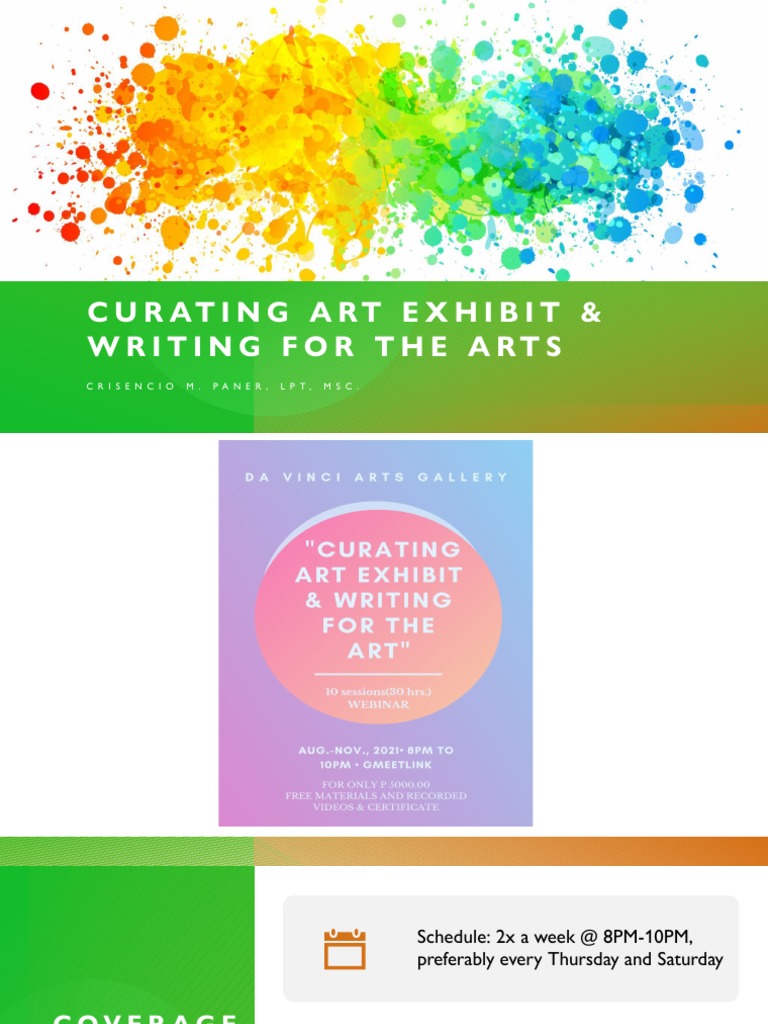 Session 1-Curating For Art Exhibit and Writing For The Arts | PDF ...