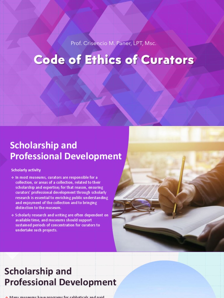 Session 2-Code of Ethics of Curators | PDF | Curator | Museum