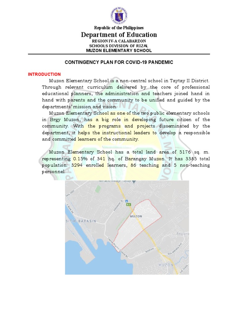 Contingency Plan For Covid19 | PDF | Emergency | Incident Management