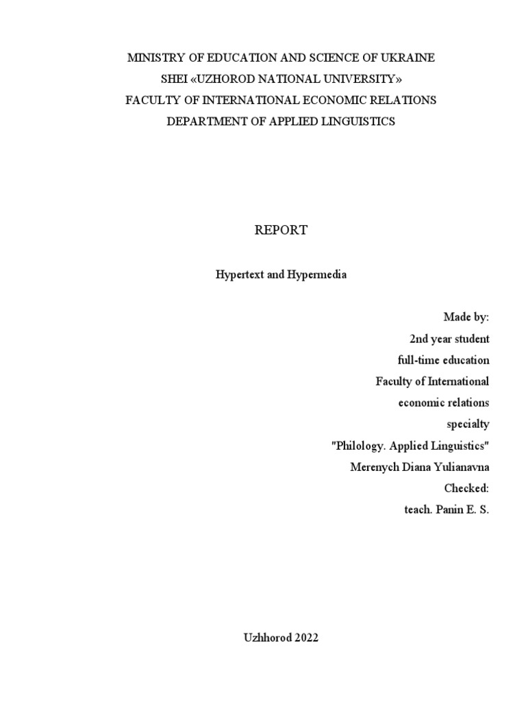 Understanding Hypertext and Hypermedia | PDF | Hypertext | Hyperlink