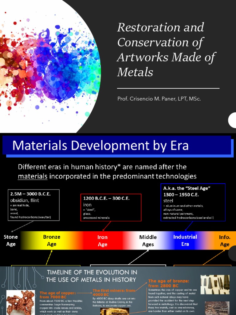 Restoration and Conservation of Artworks Made of Metals | PDF | Steel ...