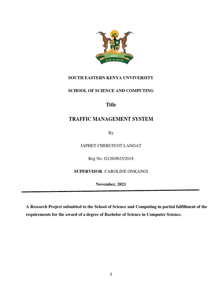 Traffic Management System Project | PDF | Traffic | Use Case