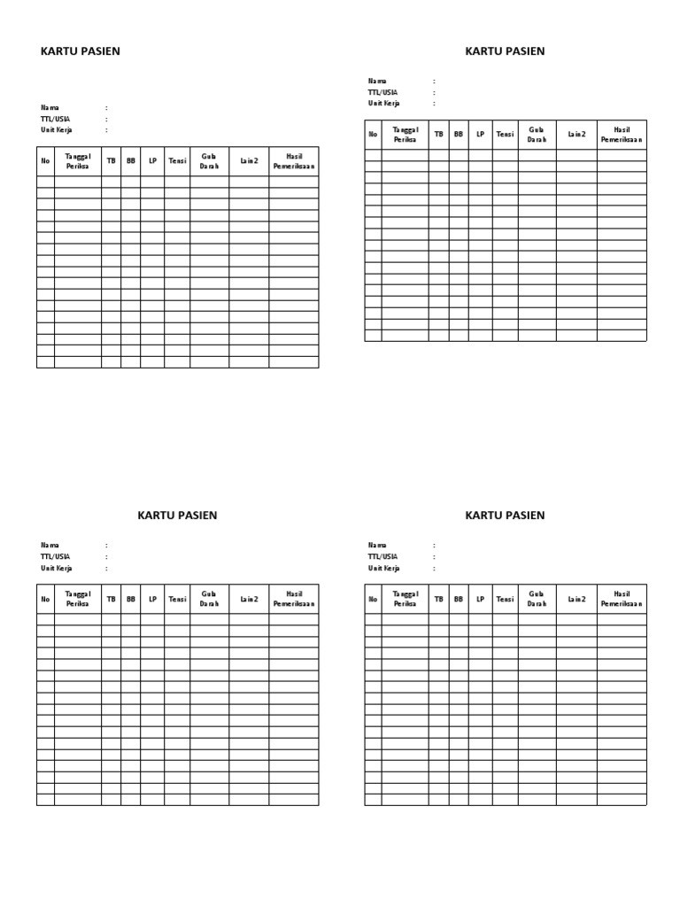 KARTU POSBINDU PTM - Data 2 | PDF