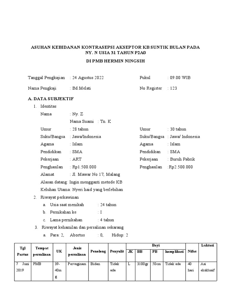 KESEHATAN REPRODUKSI WANITA DENGAN AKSEPTOR KB IMPLANT | PDF