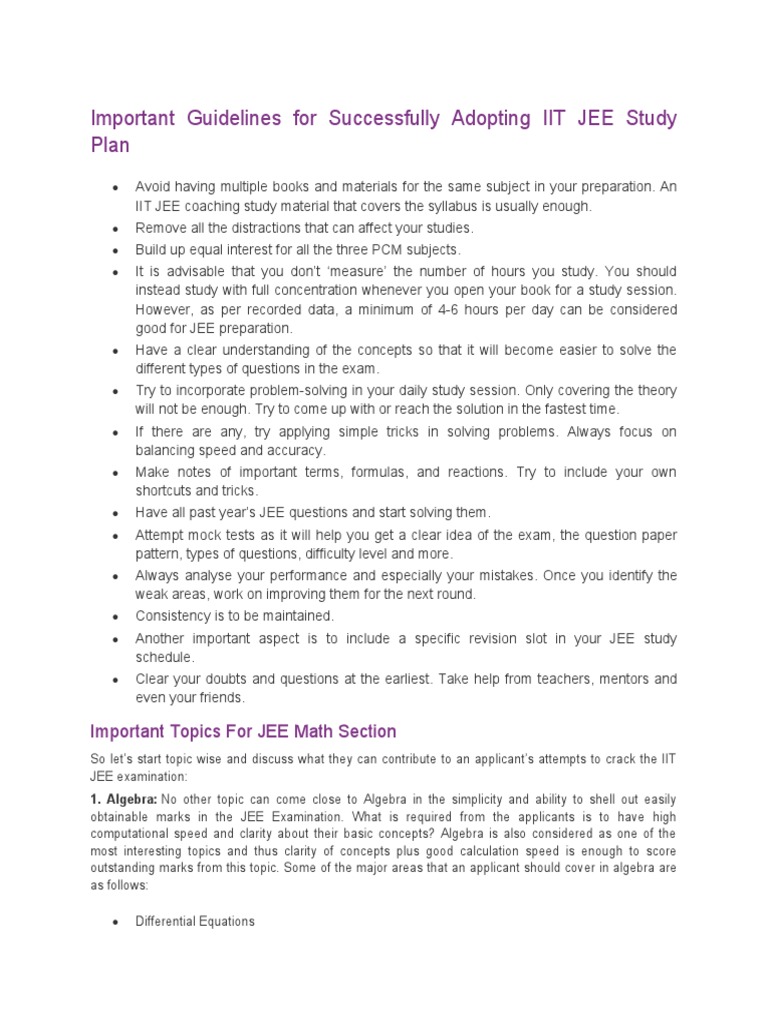 JEE Points | PDF | Integral | Calculus
