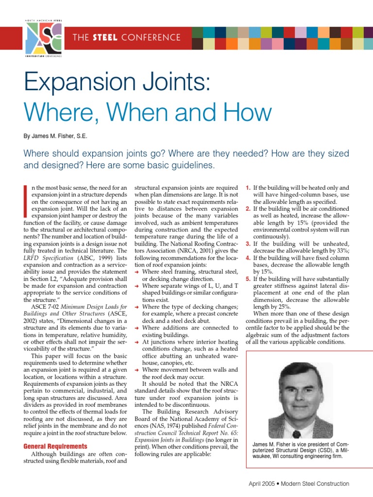 Determining the Proper Placement and Sizing of Expansion Joints in ...