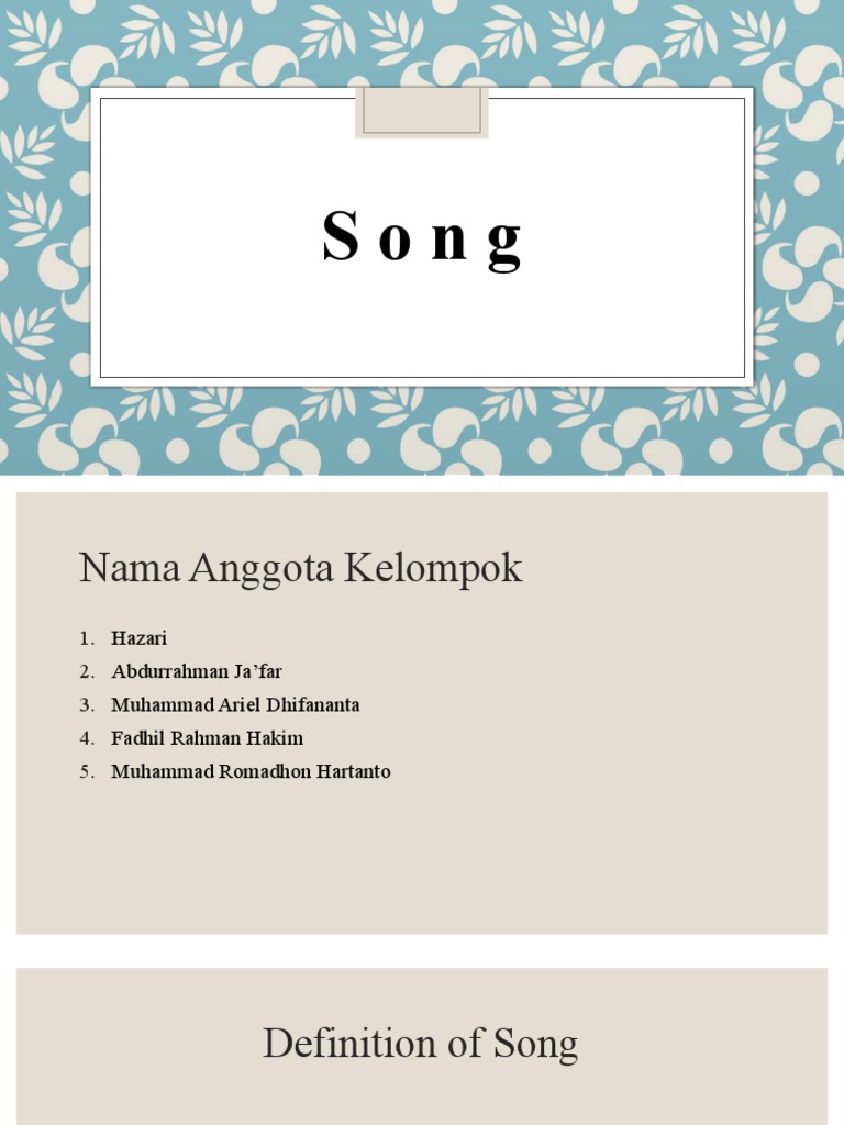 Definition Song XI IPA 1 | PDF
