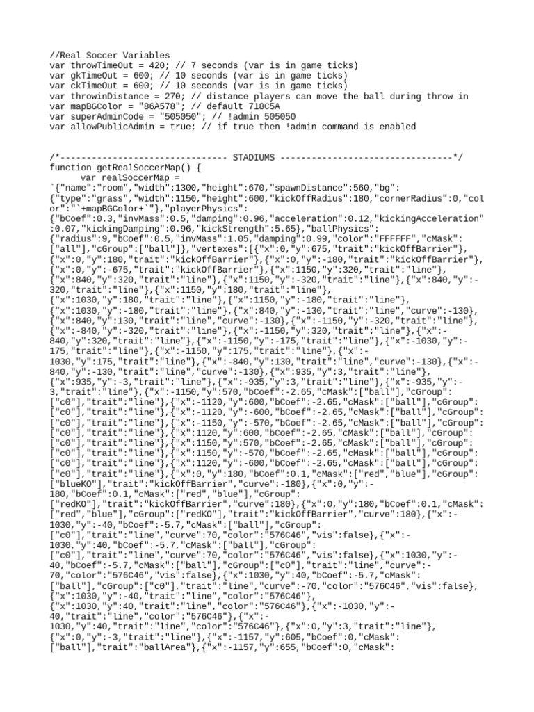 Code Haxball | PDF | Gravity | Computer Programming