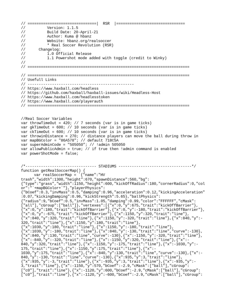 Code Haxball 2 | PDF | Gravity