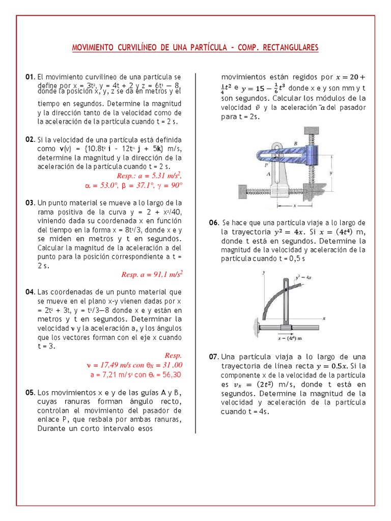 Ejercicios 2 | PDF | Velocidad | Aceleración