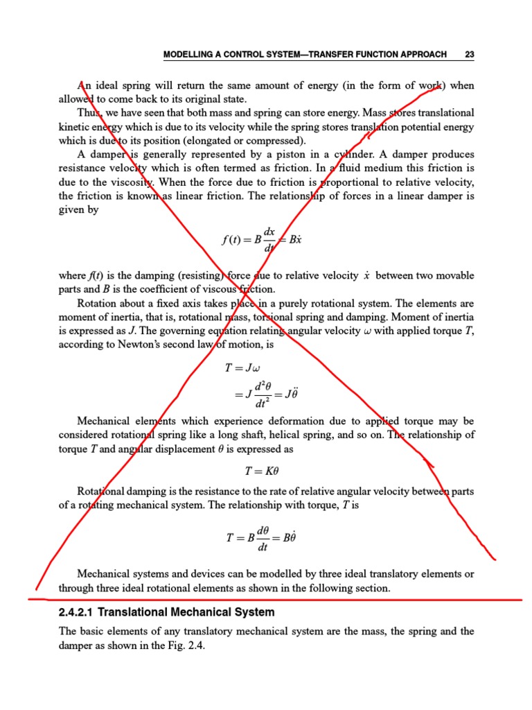 Modelling A Control System-Transfer Function Approach 23 | PDF | Torque ...
