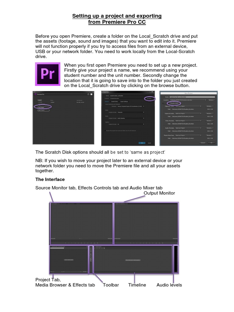 Premier Pro CC Helpsheet | PDF | Computer File | Data Compression