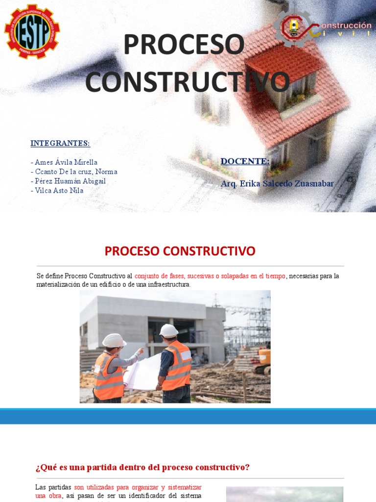 Proceso Constructivo | PDF | Fundación (Ingeniería) | Sectores Economicos