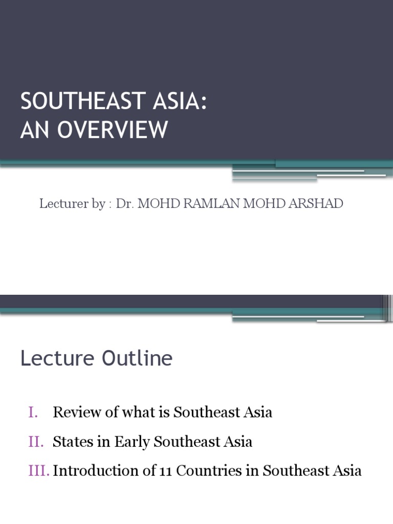 Chapter 1 - Southeast Asia, An Overview | PDF | Cambodia | Southeast Asia