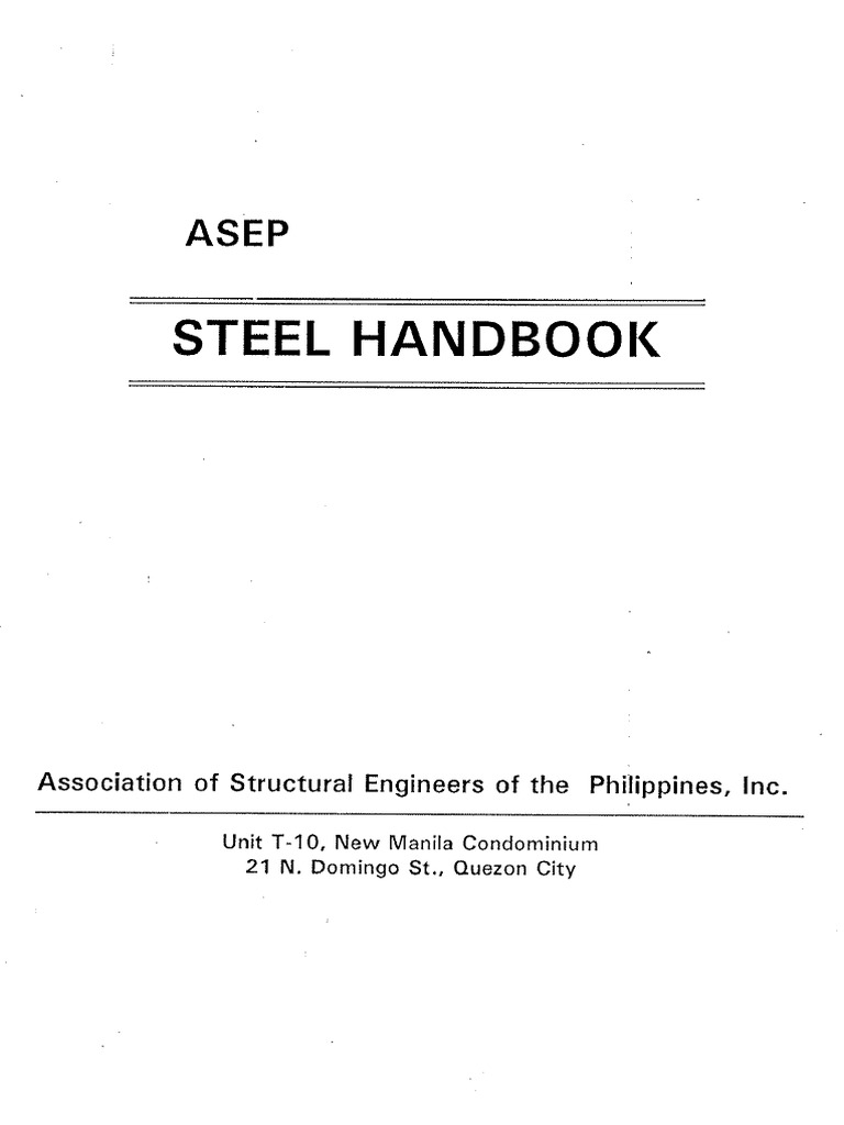 ASEP Steel Handbook (SI Section Properties) | PDF