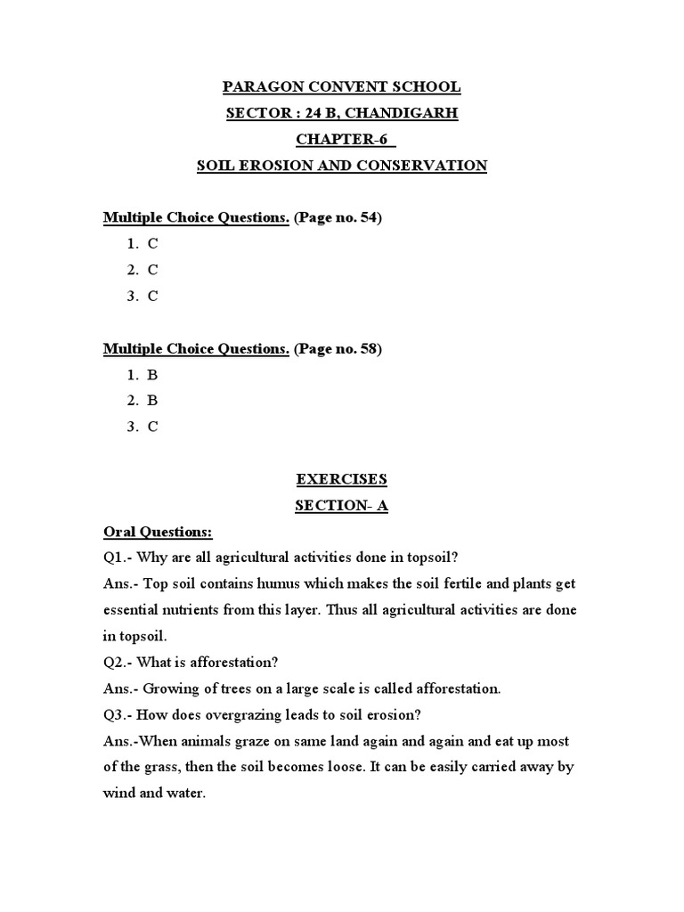 CLASS-5-ch-6-solved | PDF | Soil | Topsoil
