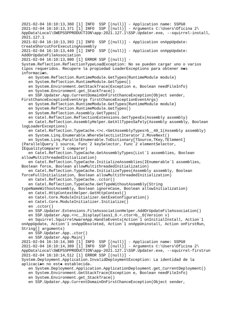 Ssp Updater Logs Pdf Extensible Application Markup Language Callback Computer Programming