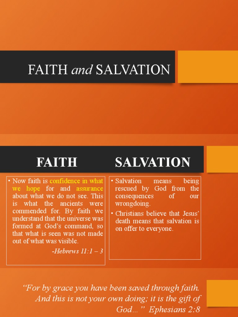 Faith and Salvation Explained | PDF | Religion & Spirituality