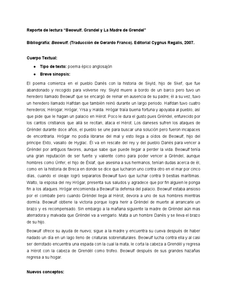 Beowulf | Descargar gratis PDF | Beowulf