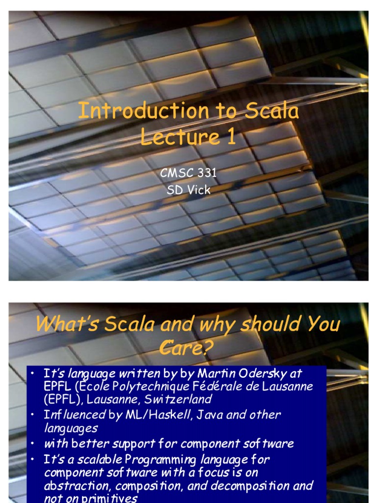 Introduction To Scala | PDF | Scala (Programming Language) | Class ...