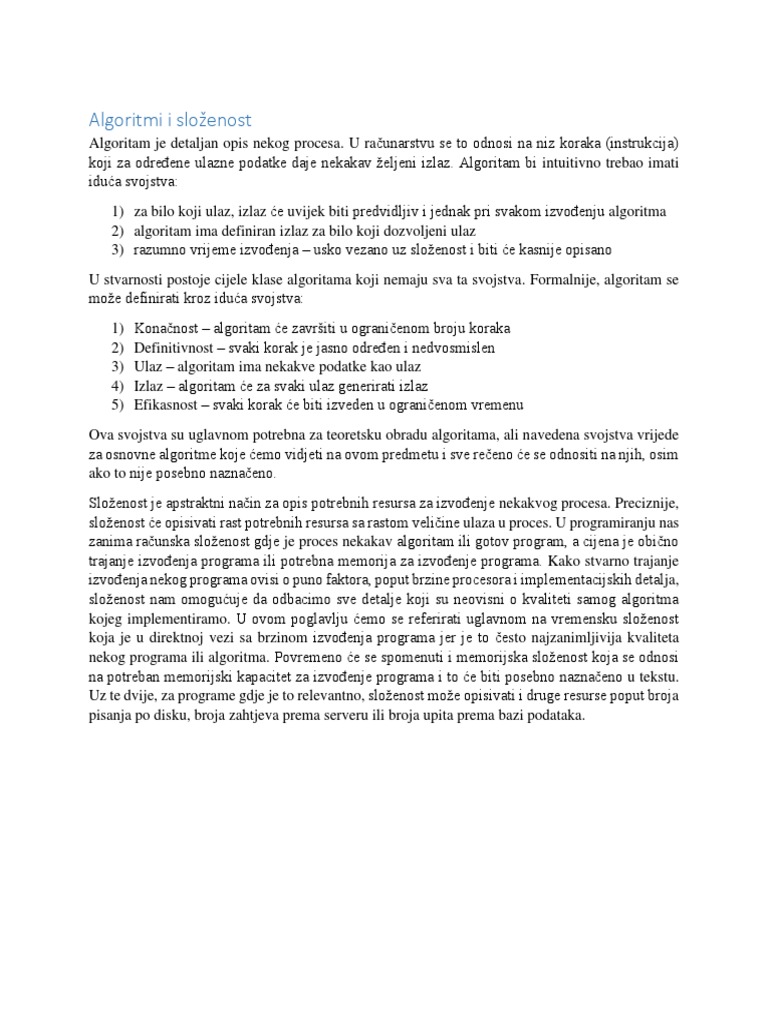 Algoritmi I Složenost | PDF