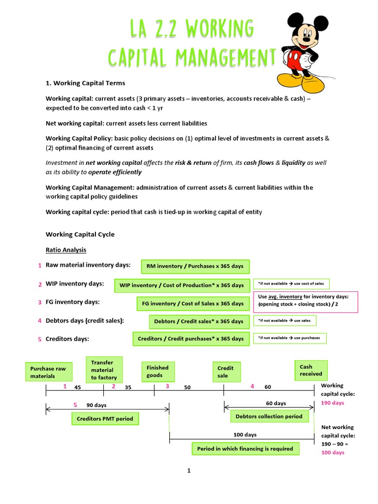Working Capital Management Notes | PDF | Working Capital | Discounting