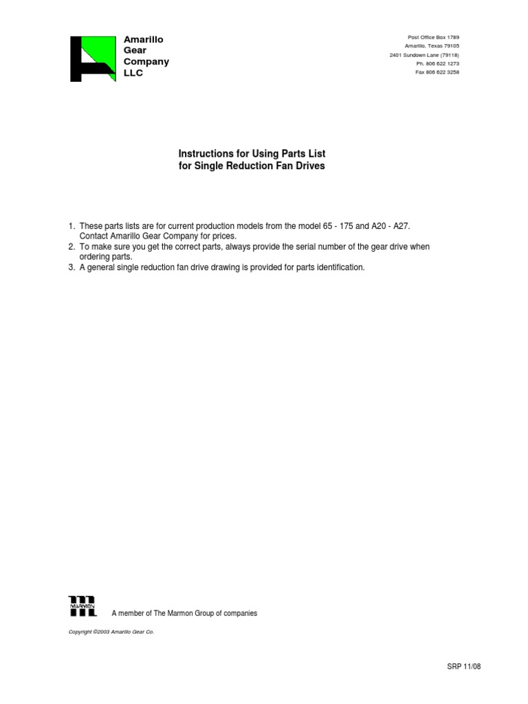 Current Single Reduction Parts List-2012 | PDF | Gear | Mechanical ...