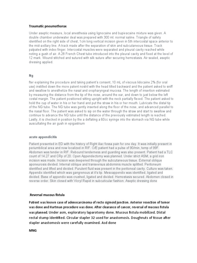 Cases Elog Book | PDF | Abdomen | Gallbladder