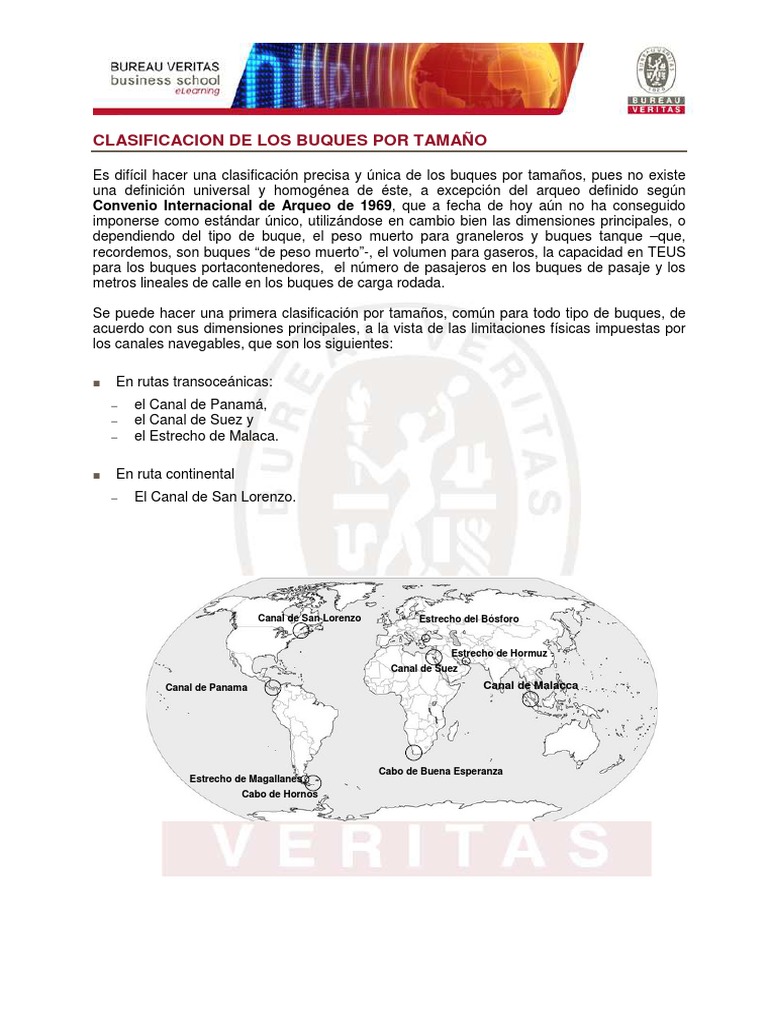 Clasificación de Buques por Tamaño | PDF | canal de Panama | Crucero