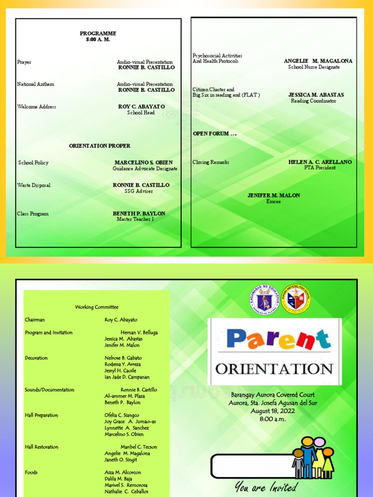 Parents Orientation 2022 | PDF