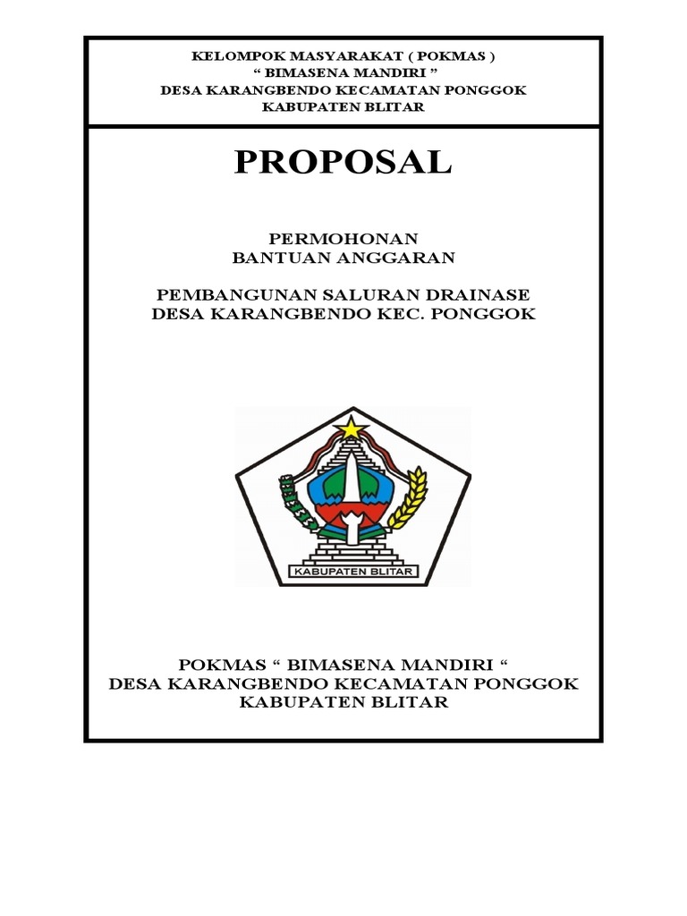 Proposal Saluran Karangbendo - Pokmas 1 | PDF
