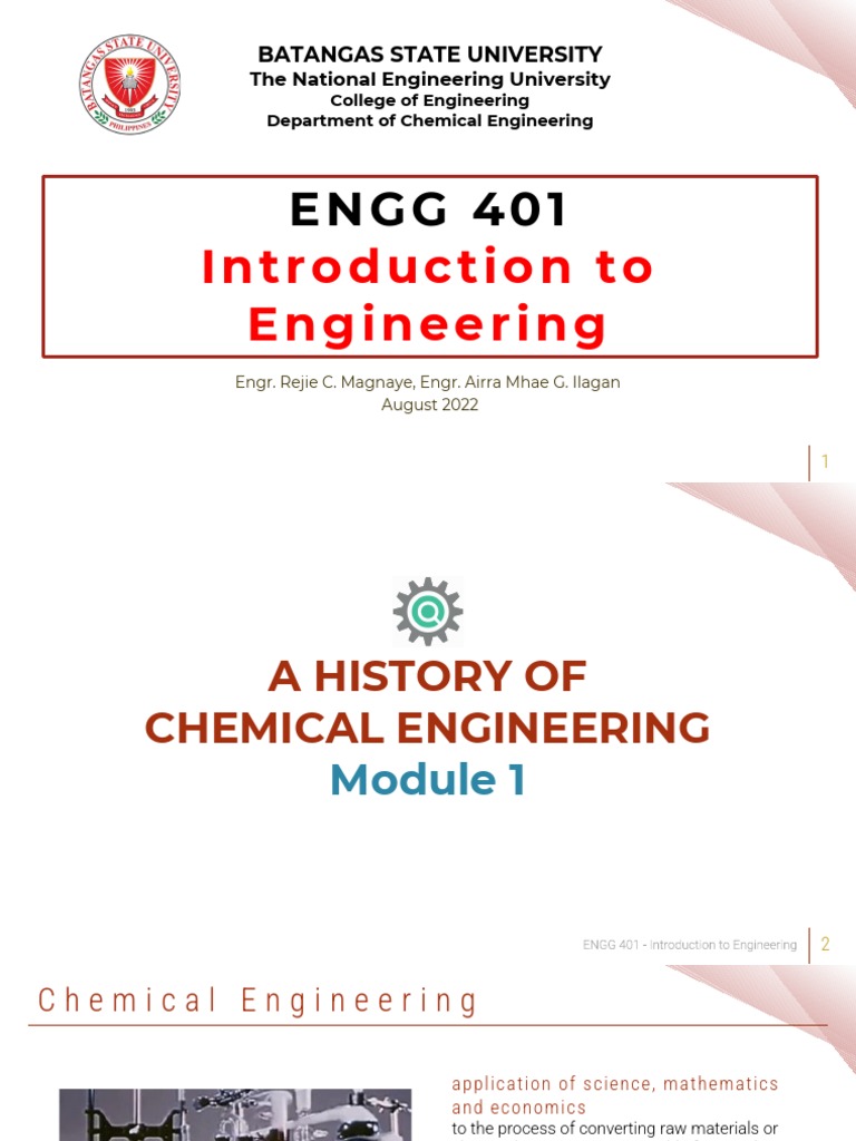 Lecture 2 - History of Chemical Engineering | PDF | Chemical ...
