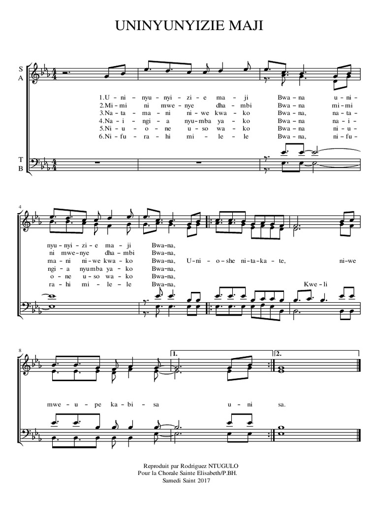 UNINYUNYIZIE NA MAJI | PDF