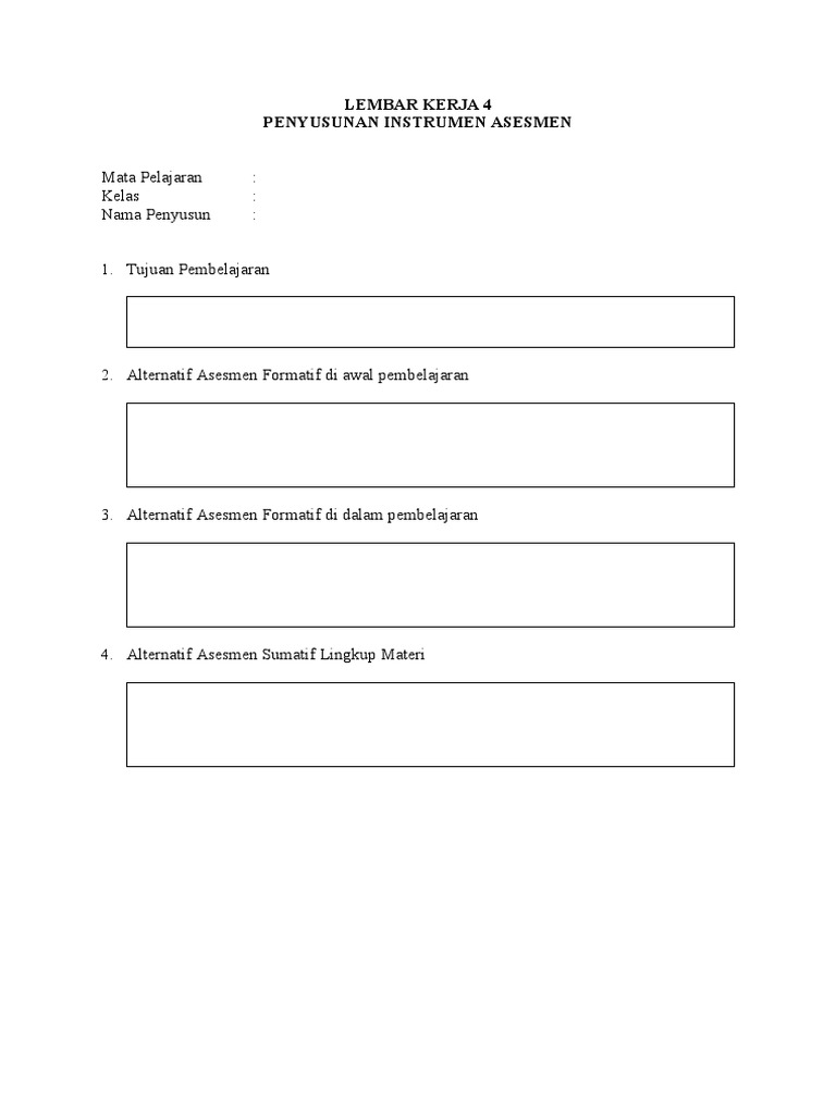 LK 5 Menyusun Instrumen Asesmen | PDF