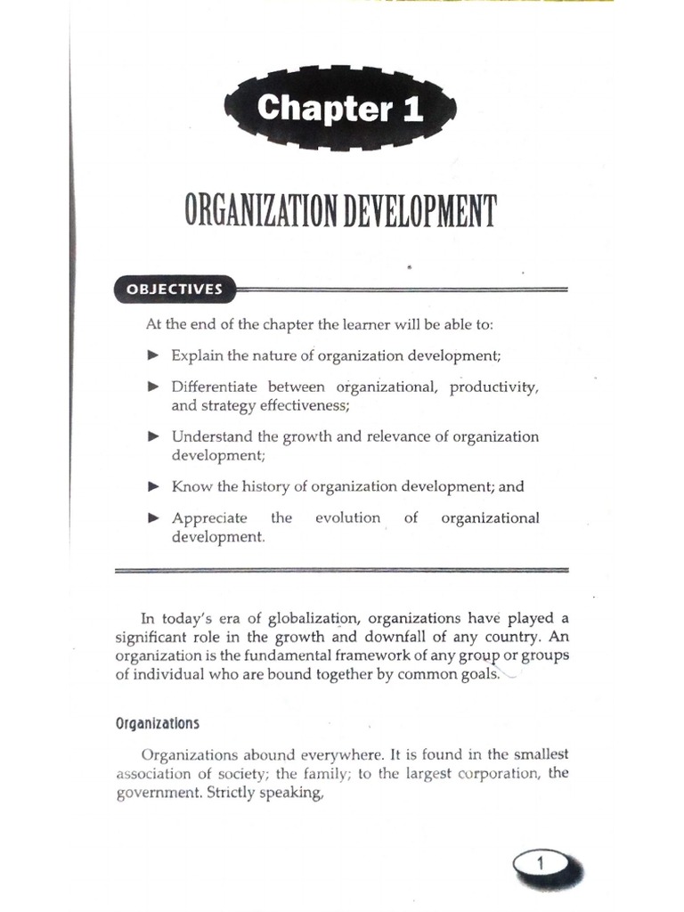 CHAPTER 1 - Organizational Development | PDF