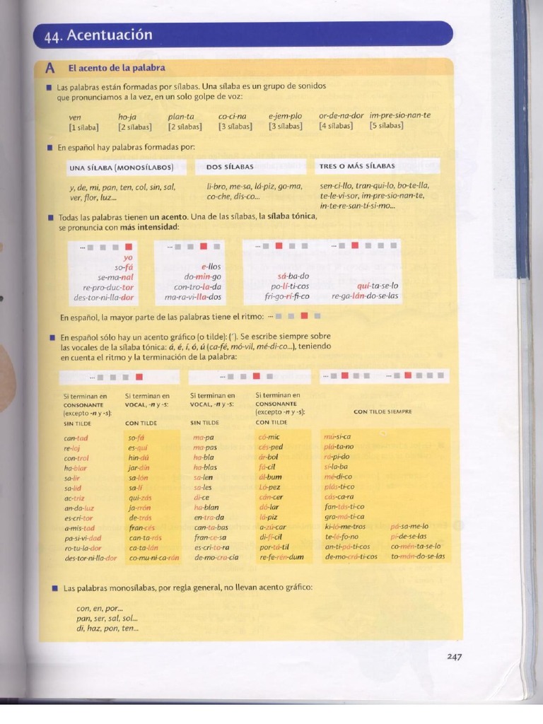 Acentuación (Gram Bás Est) ELE | PDF