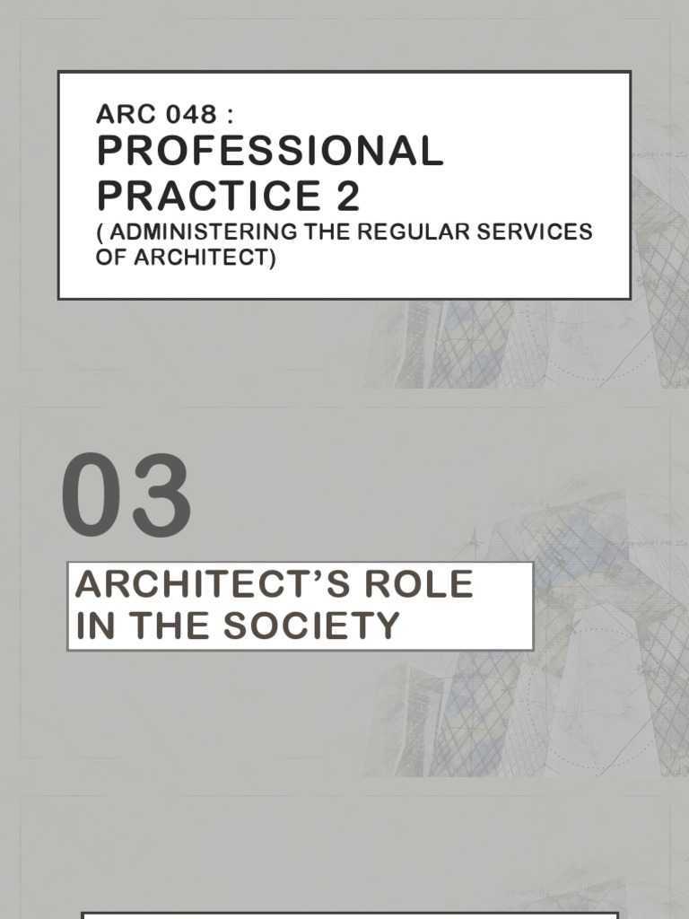 Prof Prac 02 Module 3 Part 1 | PDF | Architect | Bachelor Of Science