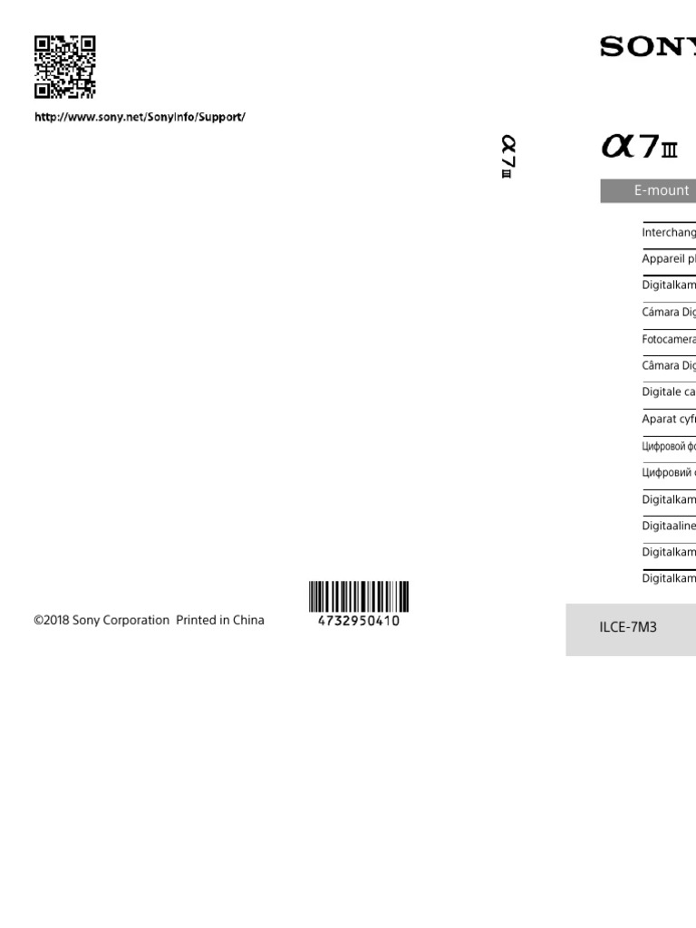 Manual de Usuario Sony Alpha A7 III (Español - 707 Páginas) | PDF