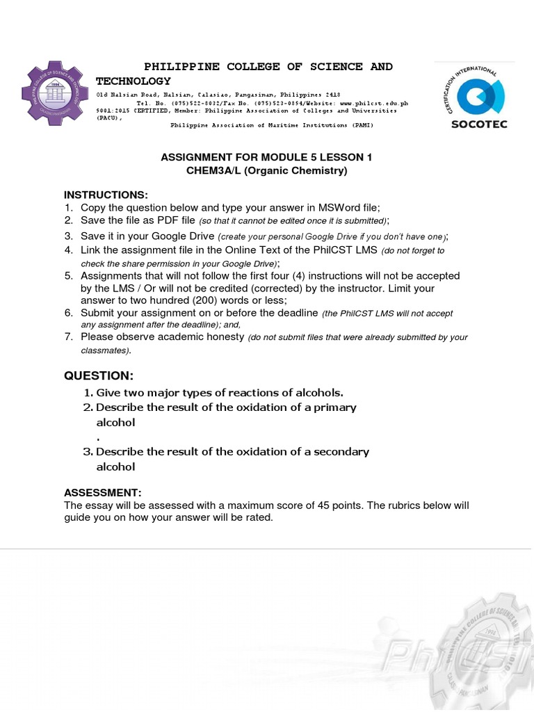 Assignment For Module 5 Lesson 1 Org | PDF | Linguistics | Writing