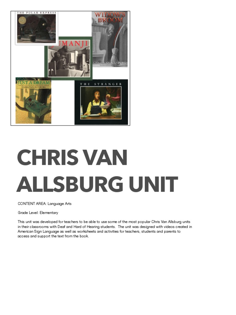 Chris Van Allsburg Teaching Unit | PDF | Linguistics