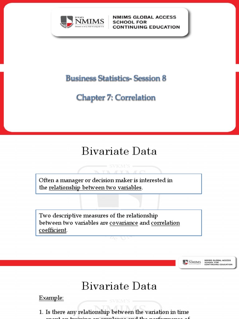 Business Statistics - Chapter 7 | PDF | Covariance | Scatter Plot