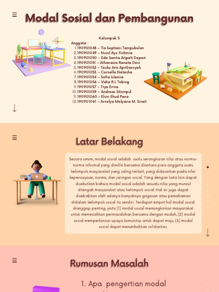 Modal Sosial Dan Pembangunan - Kelompok 5 - Sosiologi Pembangunan | PDF