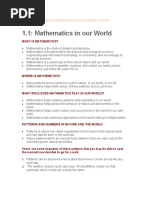Mathematics in The Modern World 1st Year 1st Semester | PDF | Pattern ...